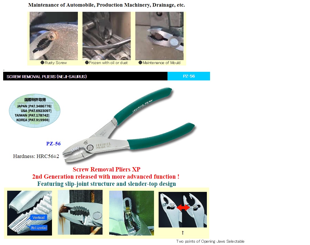 Ichiban Precision Sdn Bhd - Engineer - ENGINEER SCREW PLIERS (NEJI-SAURUS)